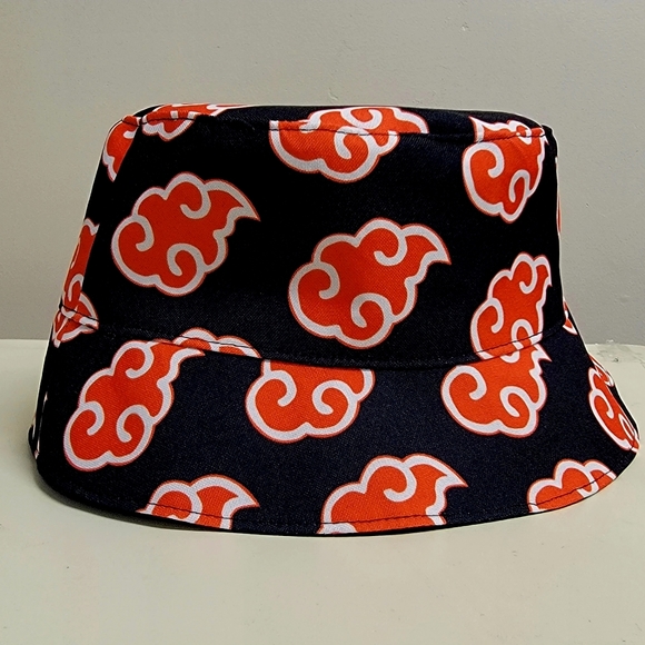 Accessories | Naruto Akatsuki Anime Red Clouds Bucket Cap Hat | Poshmark